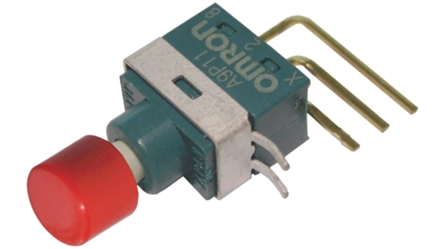 A9P130033 | Omron Miniature Push Button Switch, Momentary, PCB, SPDT ...
