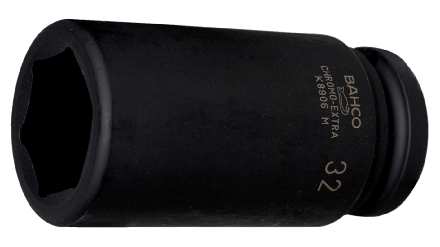 K8906M-27 | Bahco 27mm, 3/4 in Drive Impact Socket Hexagon, 100 mm ...