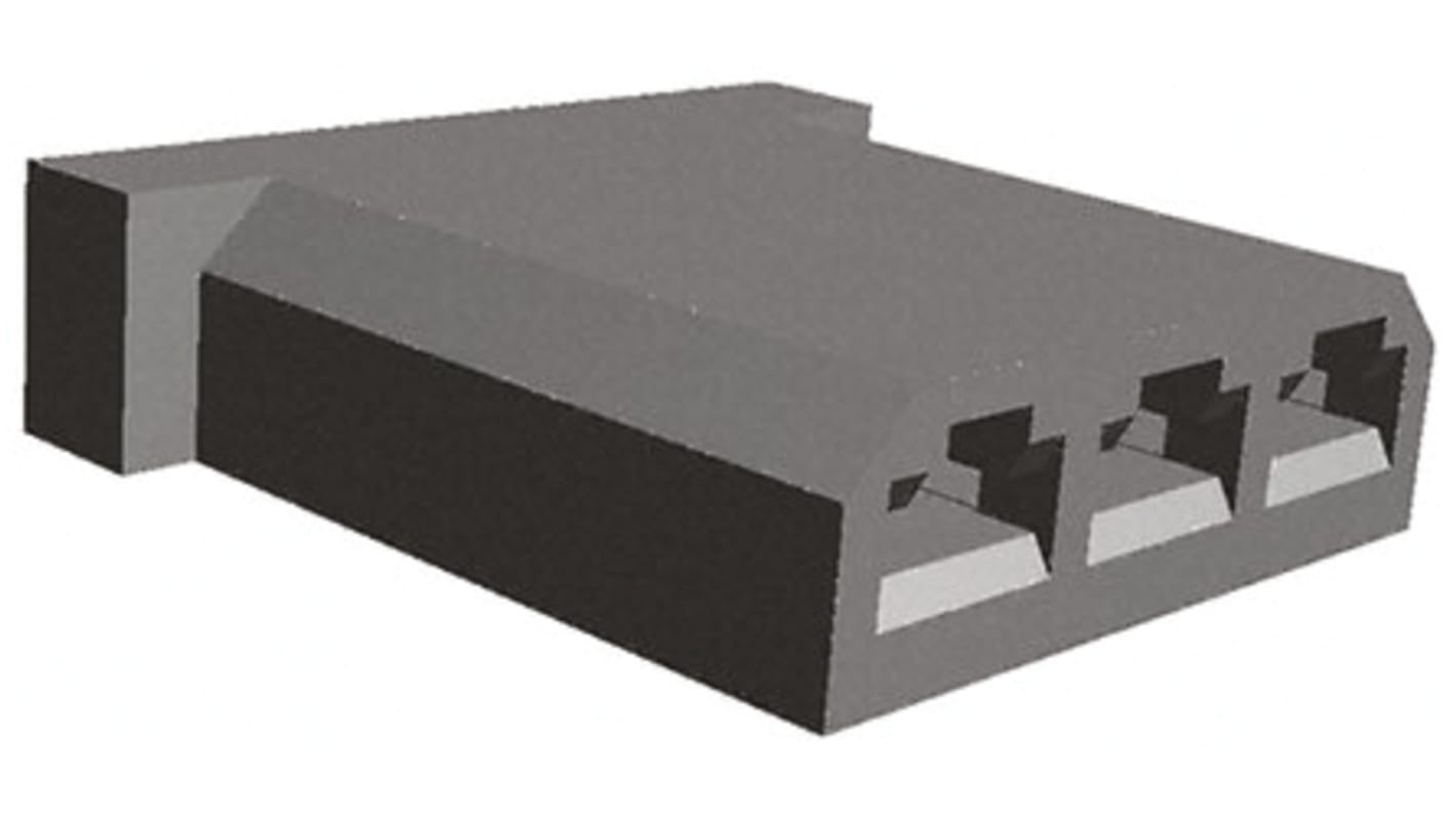 925015-1 | TE Connectivity, FASTIN-FASTON .110 3 Way Polyamide Crimp Terminal Housing, Black | RS
