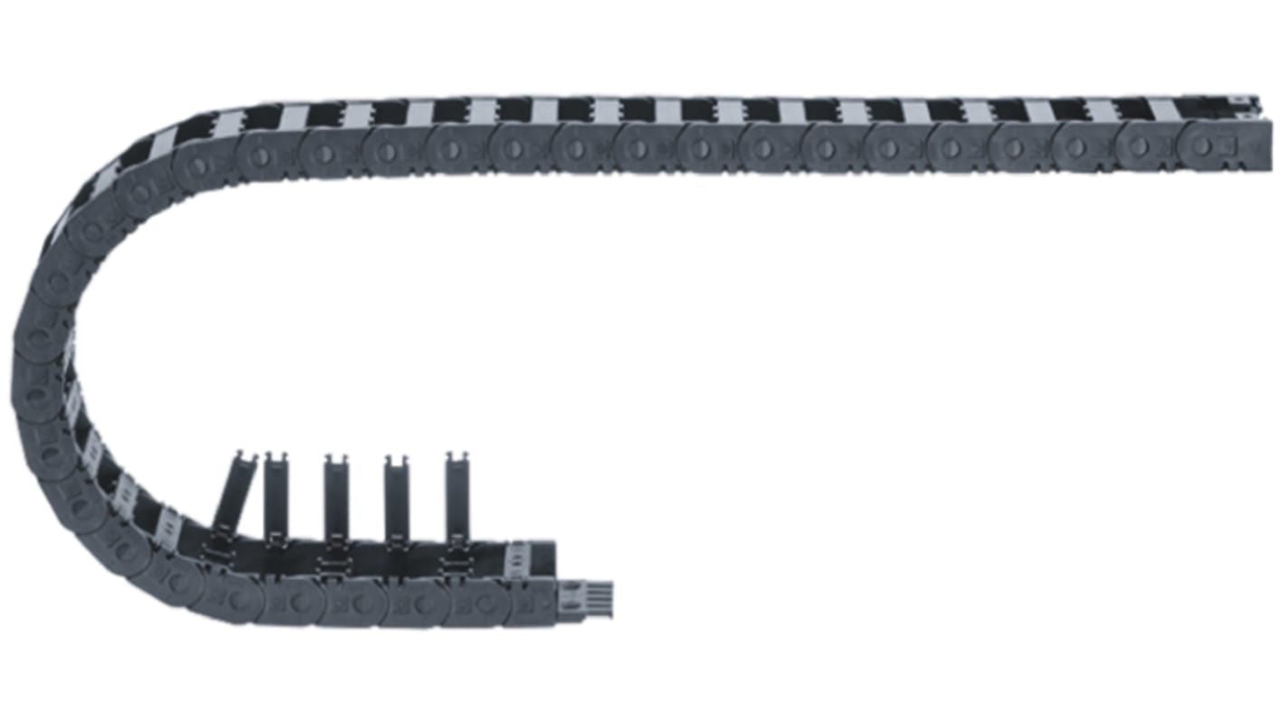 3400.075.100 | Igus 3400, e-chain Black Cable Chain - Flexible Slot ...