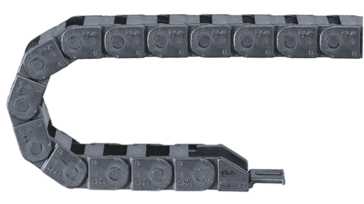 06.30.018.0 | Igus 6, e-chain Black Cable Chain - Flexible Slot, W37 mm ...