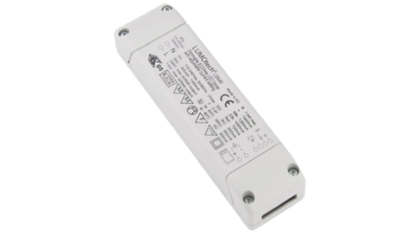 L05045 | Lumotech LED Driver, 15 → 32V Output, 40W Output, 0.3 → 1.4A Output, Constant Current ...