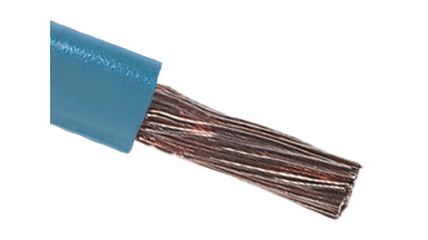 RS PRO Light Blue 4 mm² Hook Up Wire, 12 AWG, 56/0.3 mm, 100m, PVC ...