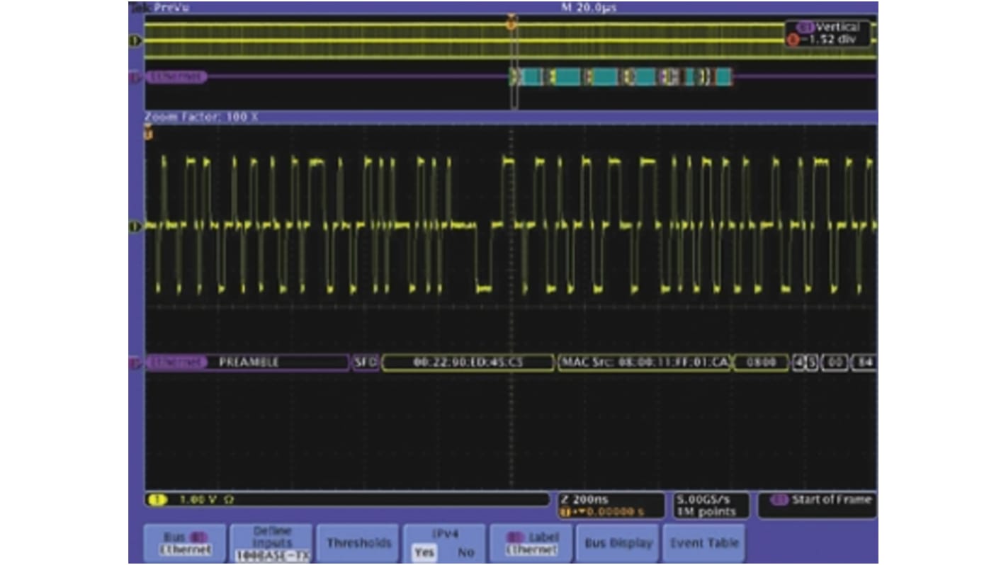 Tektronix DPO4ENET Analysis Module, Ethernet Serial Triggering Oscilloscope Module for Use with ...