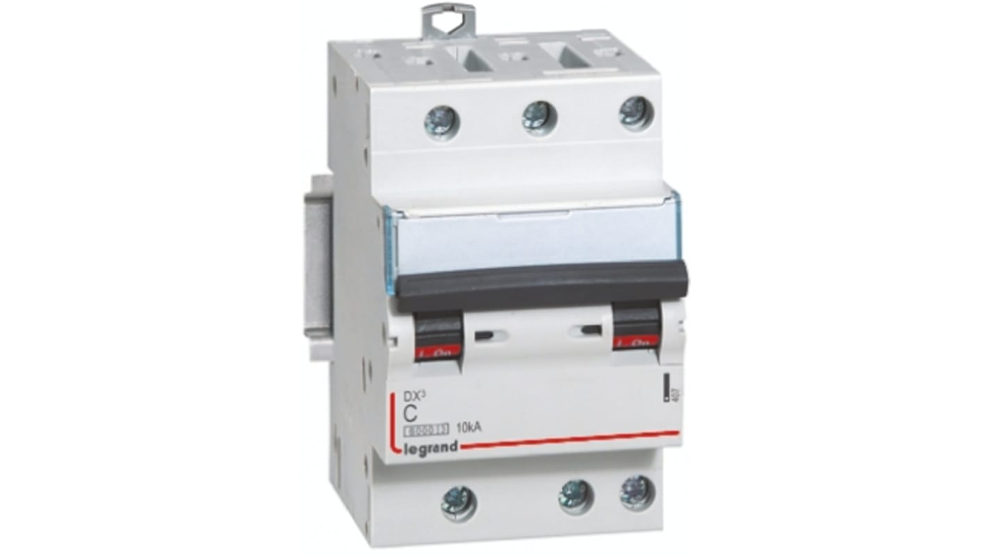 4 078 32 | Legrand DX Range DX3 MCB, 3P, 32A Curve C, 10 kA Breaking Capacity | RS