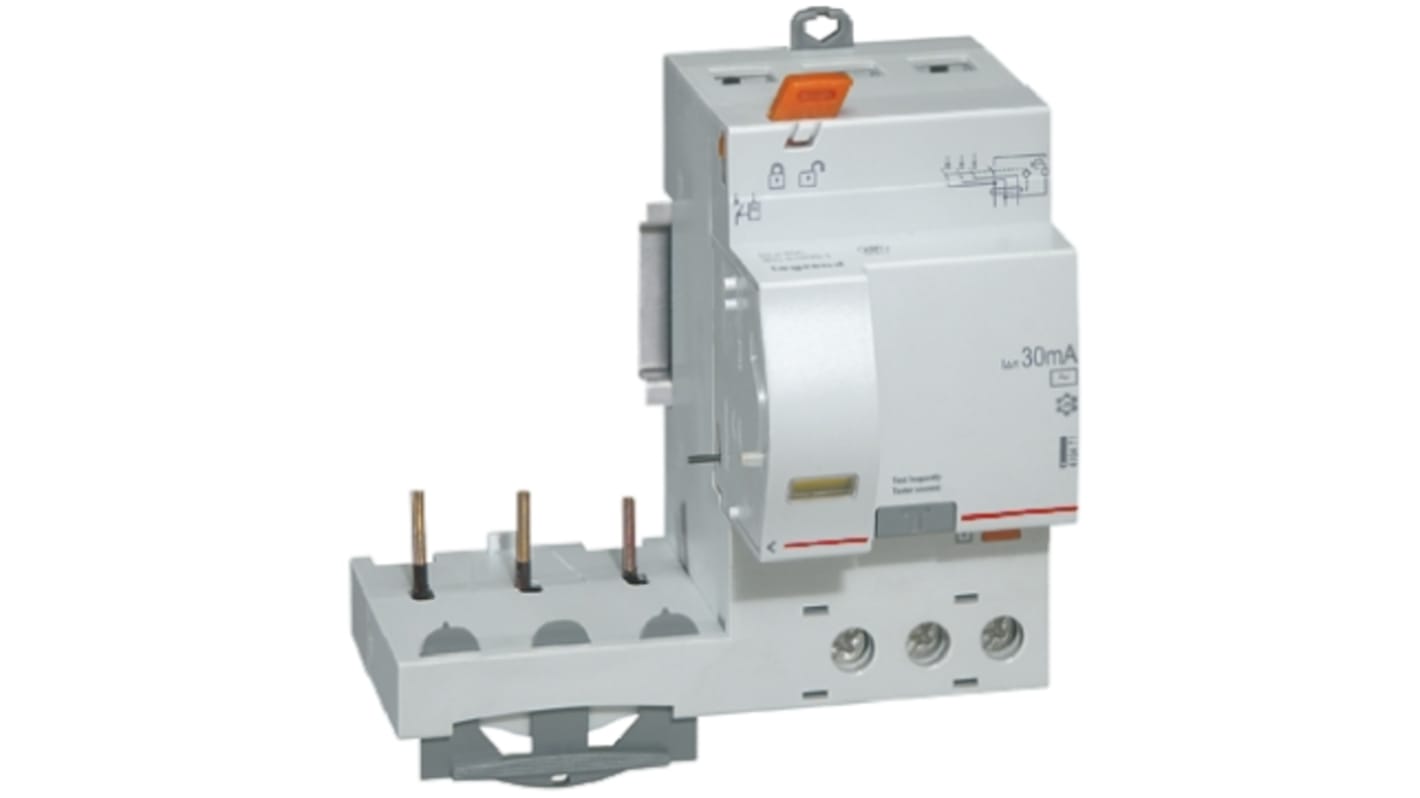 4 104 71 | Legrand DX3 RCD, 40A, 3 Pole, 30mA, Type AC | RS