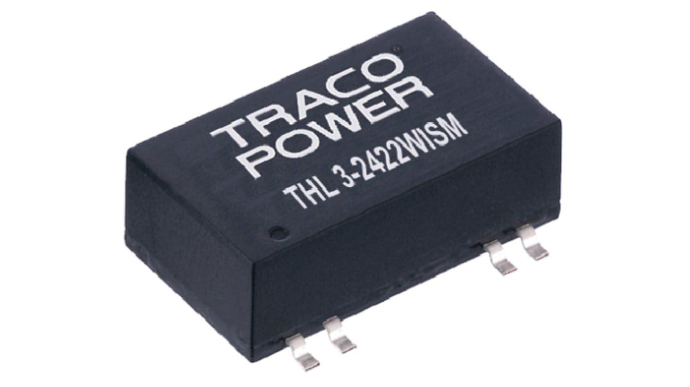 TRACOPOWER DC-DCコンバータ Vout：5V dc 18 → 75 V dc, 3W, THL 3-4811WISM | RS