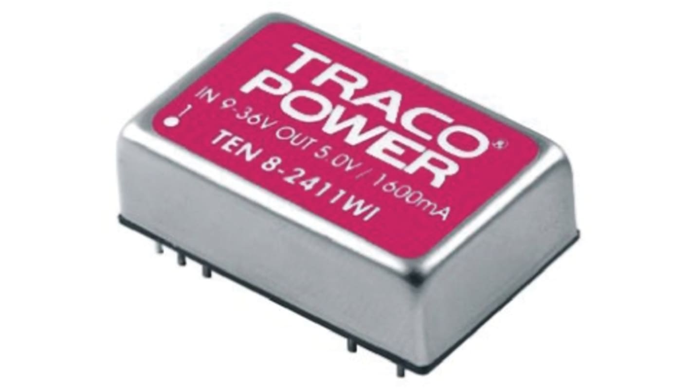 TRACOPOWER DC-DCコンバータ Vout：±5V dc 18 → 75 V dc, 8W, TEN 8-4821WI | RS