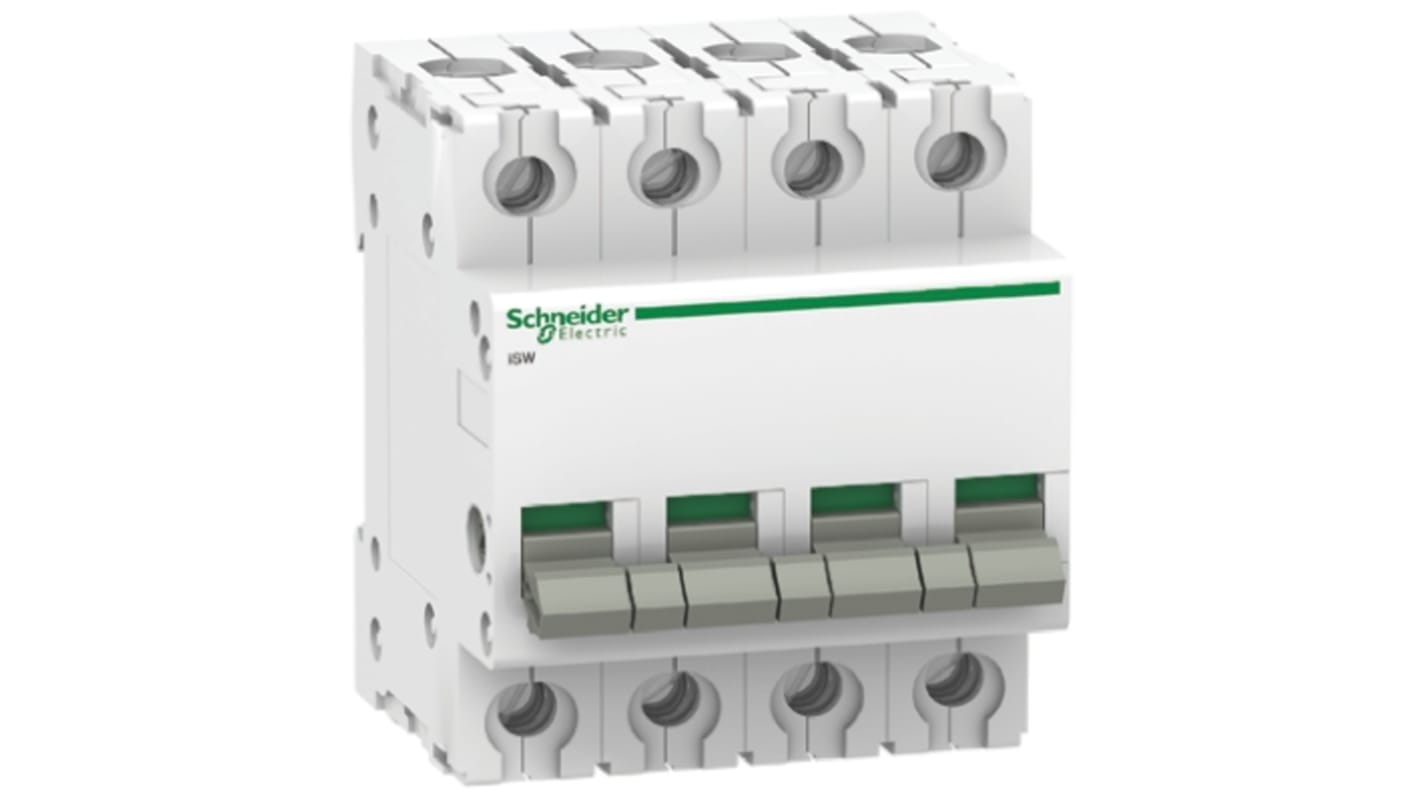 A9S60463 | Schneider Electric 4P Pole Isolator Switch - 63A Maximum ...