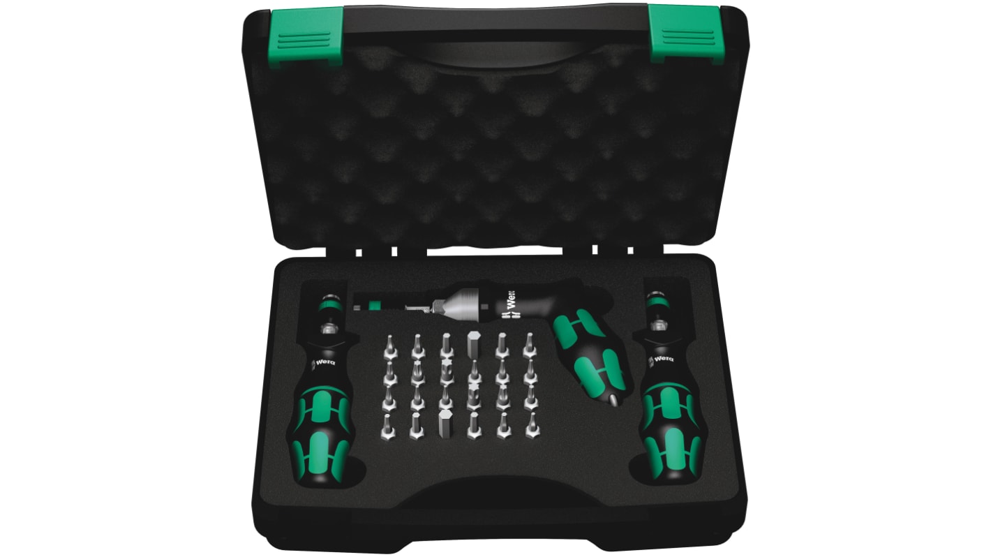 05074739001 | Wera Torque Screwdriver & Bit Set, 0.3 → 6Nm, ± 6 % ...