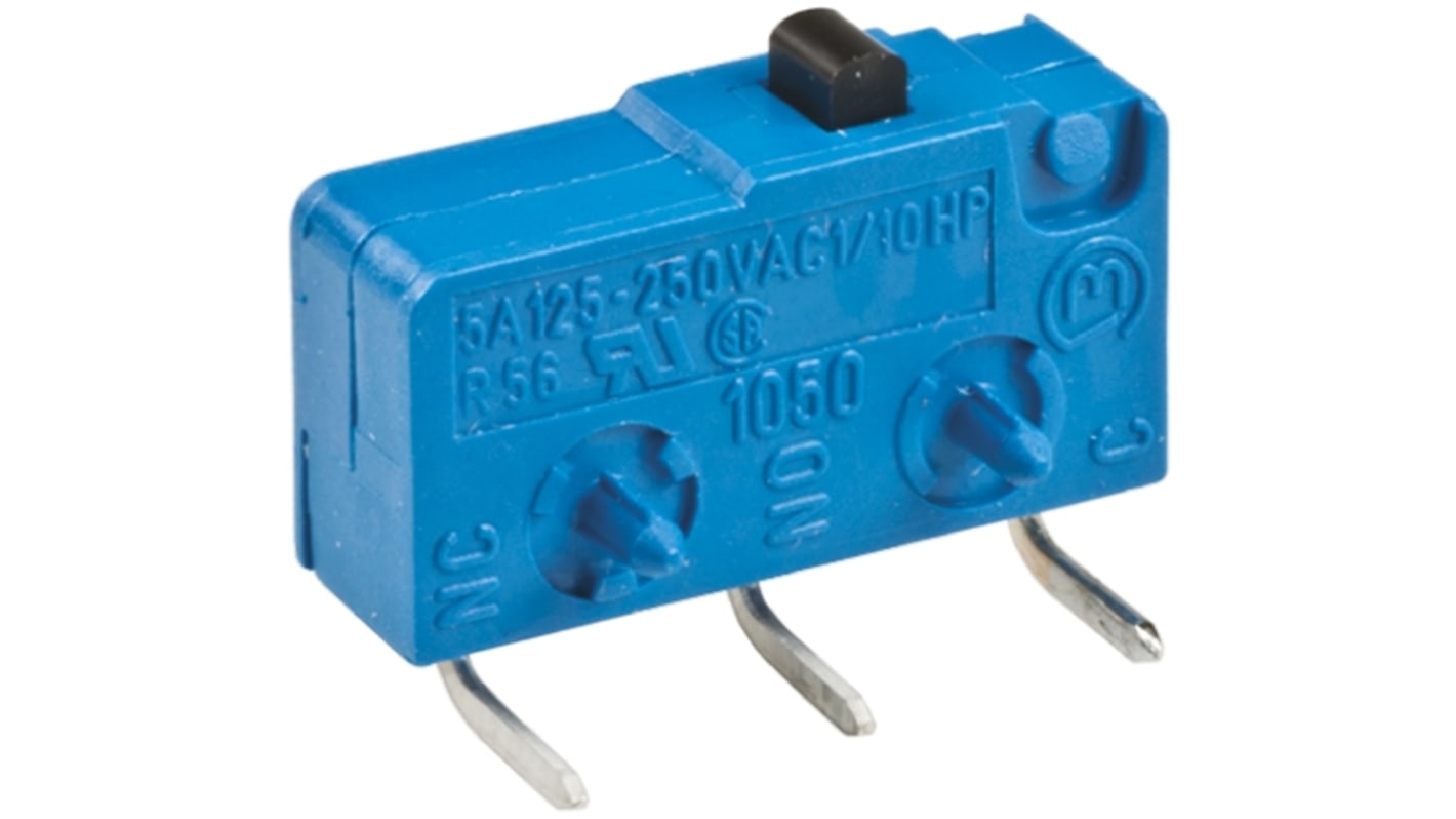 1050.3102 | Marquardt Button Micro Switch, Left Angle PCB Terminal, 5 A ...