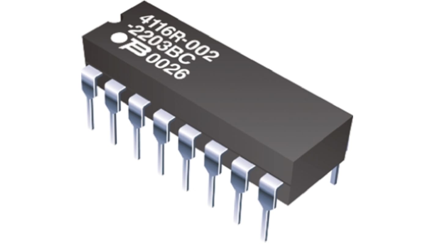 4116R-1-682LF | Bourns, 4100R 6.8kΩ ±2% Isolated Resistor Array, 8 ...