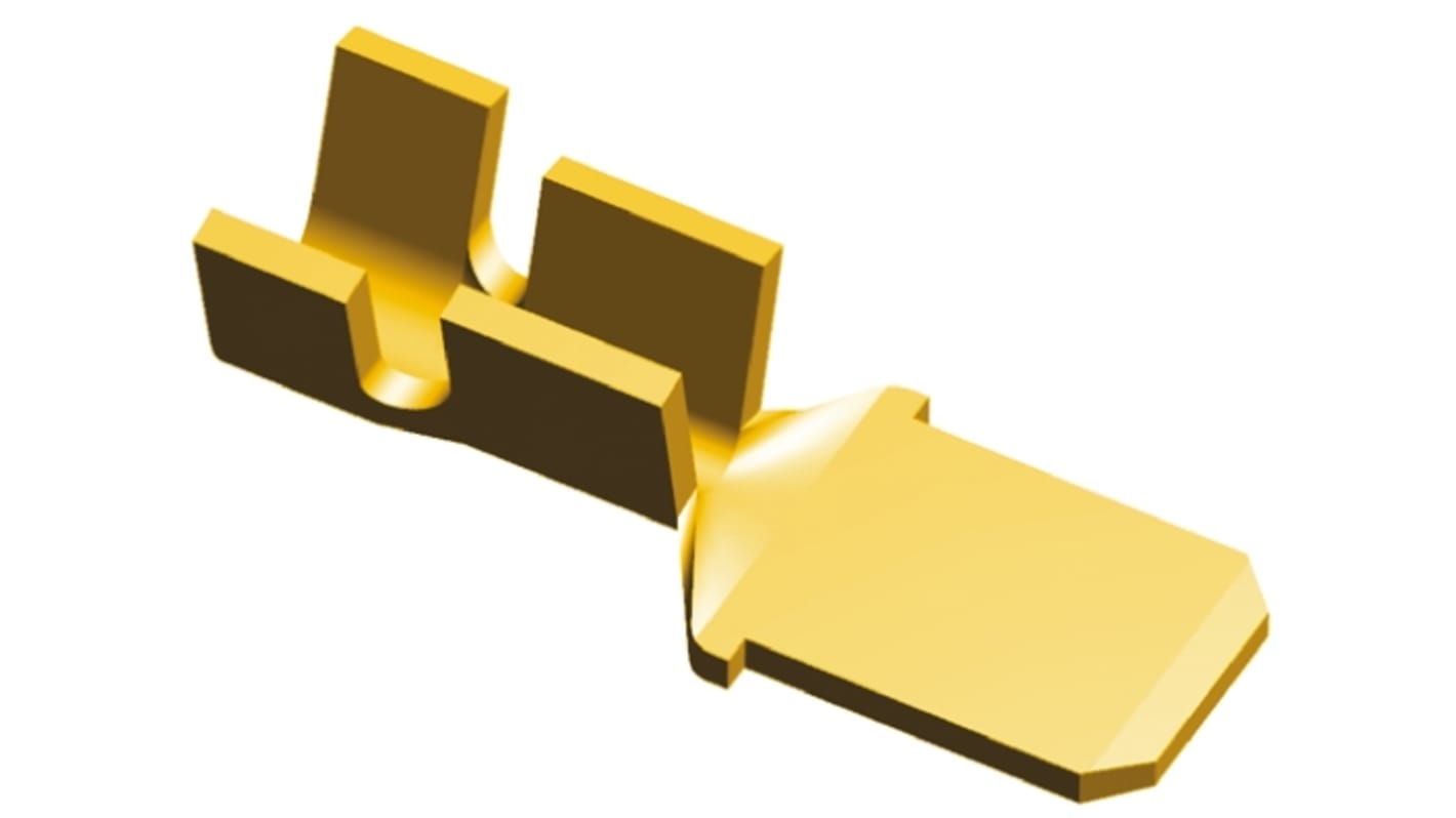 41412 | TE Connectivity FASTON .250 Uninsulated Male Spade Connector ...