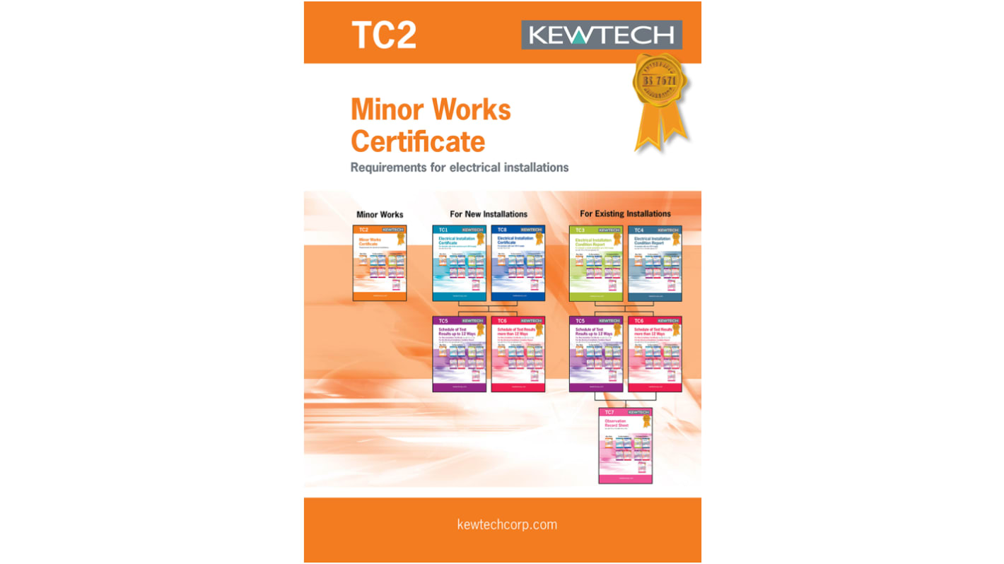 Kewtech Corporation TC2 Electrical Installation Certificate ...