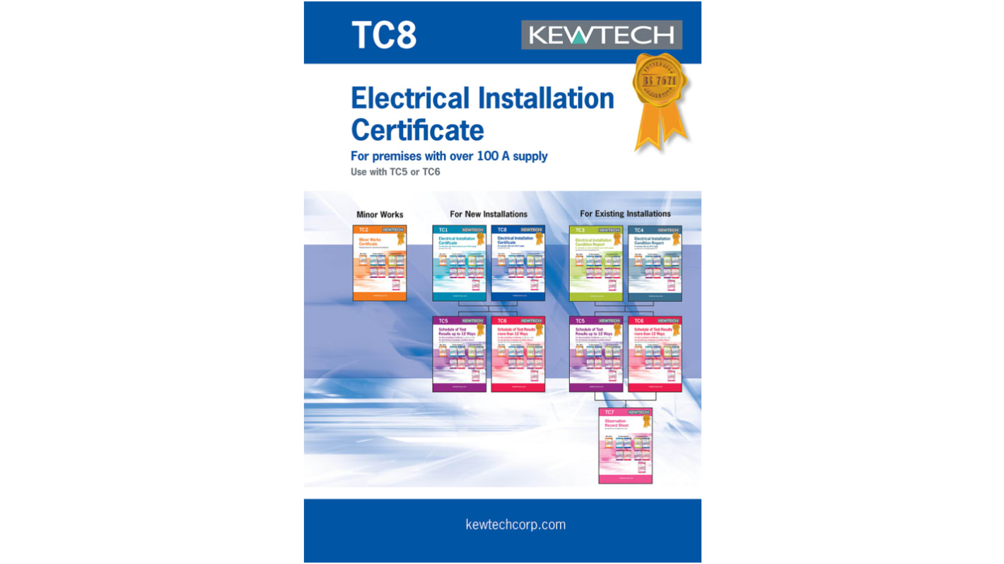 Kewtech Corporation TC8 Electrical Installation Certificate ...