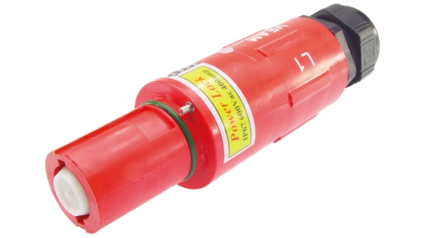 NLDFT-1-R-L-S120-M40A | ITT Cannon, Veam Powerlock IP2X, IP67 Red Cable ...