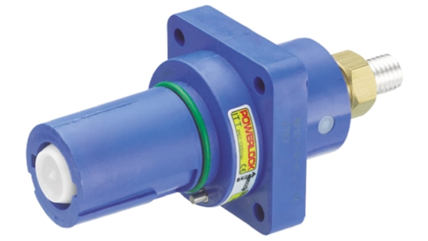 NPDFT-3-BL-L-T6 | ITT, Veam Powerlock IP2X, IP67 Blue Panel Mount 1P ...