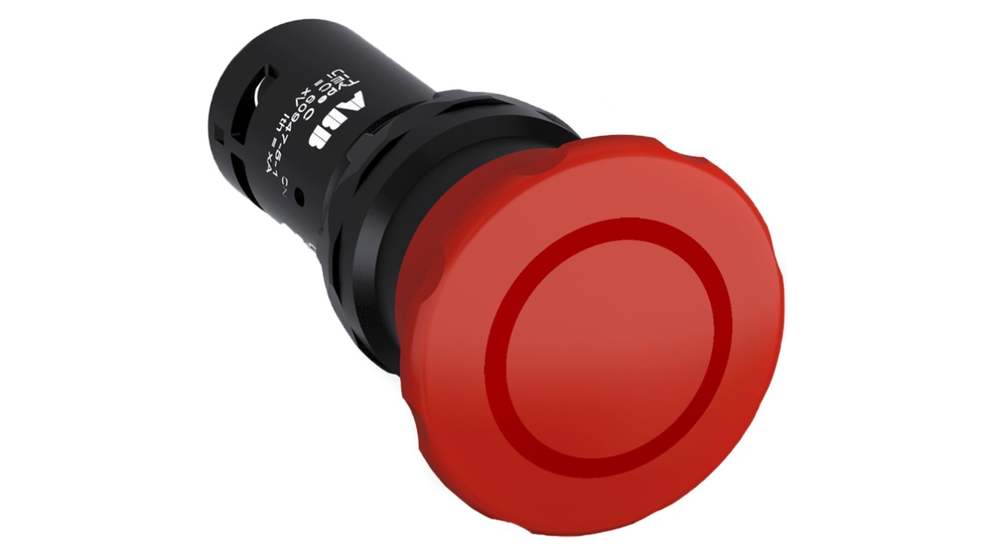 1SFA619552R1051 CE4K1-10R-02 | Bouton d'arrêt d'urgence ABB 1SFA, Montage panneau, dia. 22.5mm | RS