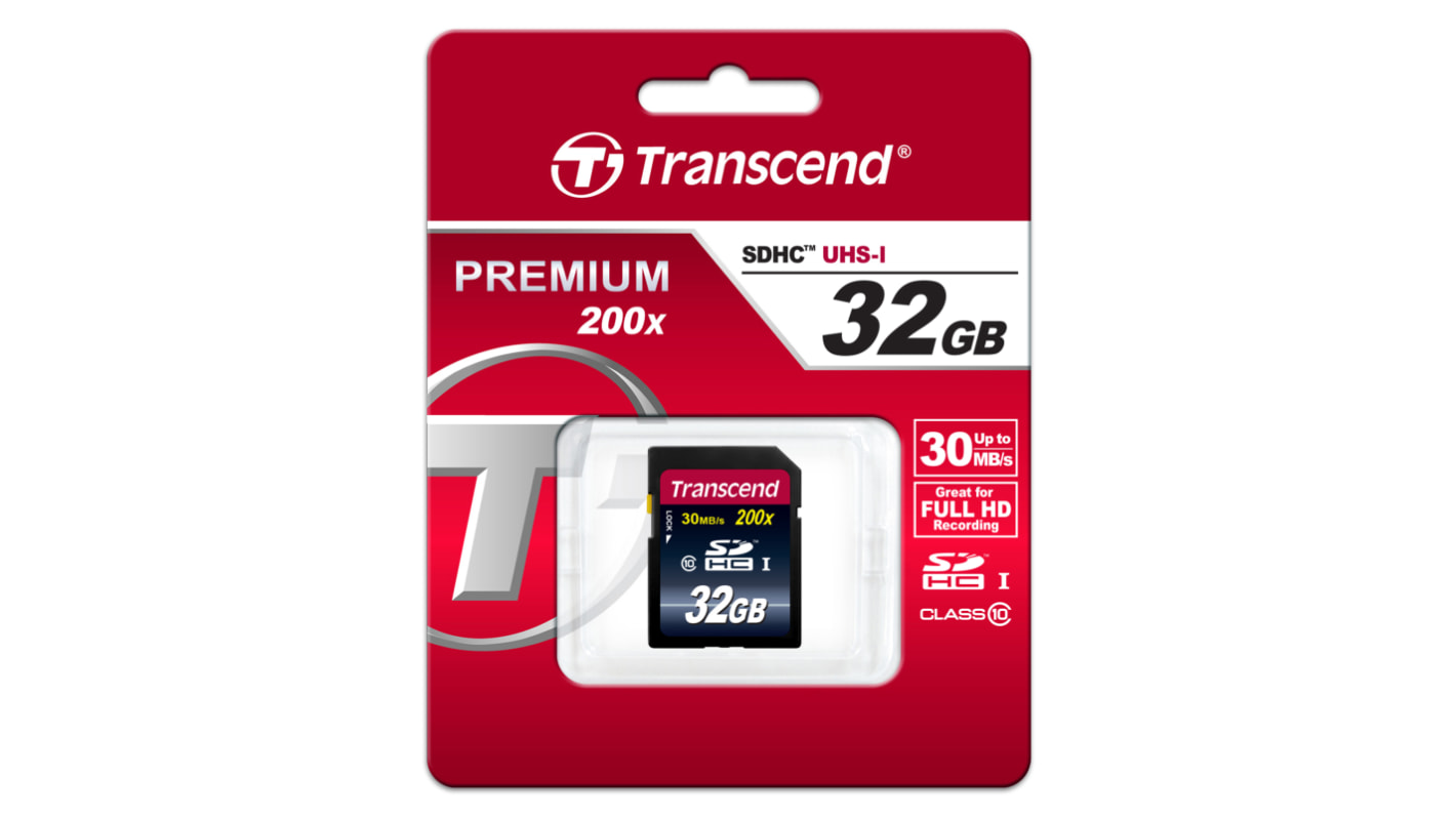 TS32GSDHC10 | Transcend 32 GB SDHC SD Card, Class 10 | RS