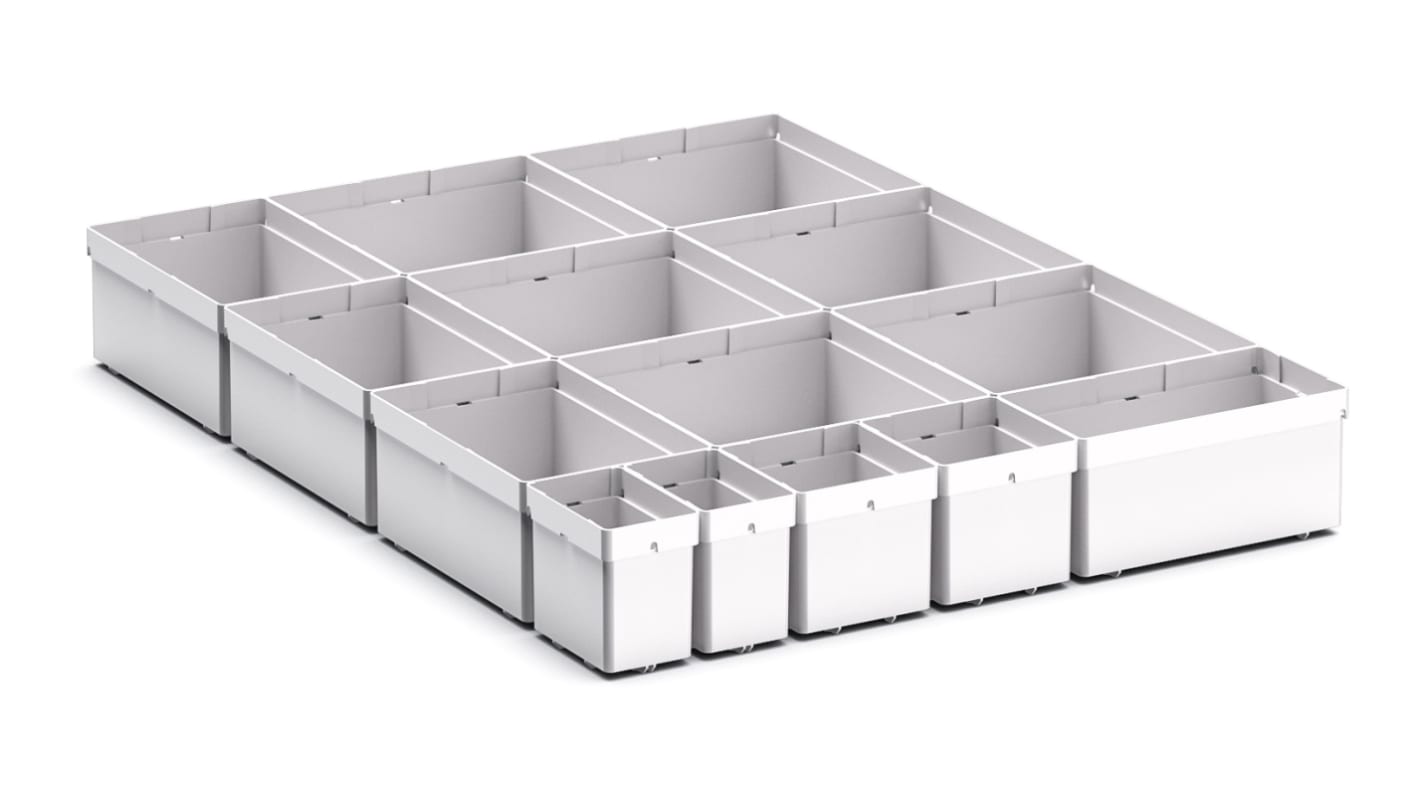 43020754 | Bott Plastic Storage Bin, 100mm x 525mm, Grey | RS