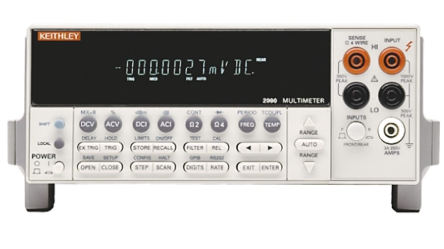 Keithley 2000/E Bench Digital Multimeter, True RMS, 3A ac Max, 3A dc Max, 750V ac Max | RS