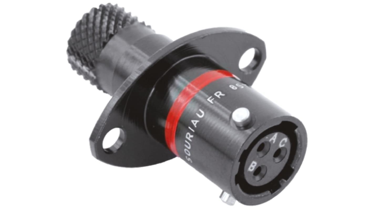 8STA00898SN | Souriau Circular Connector, 3 Contacts, Panel Mount ...