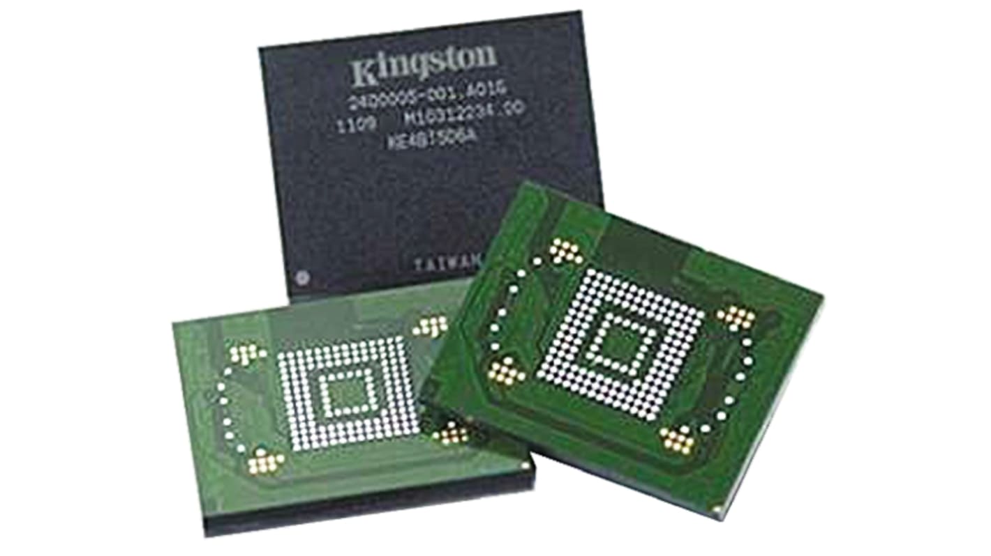 Kingston NAND 16 Gbyte eMMC Flash Memory 153-Pin BGA, KE4CN4A5A | RS