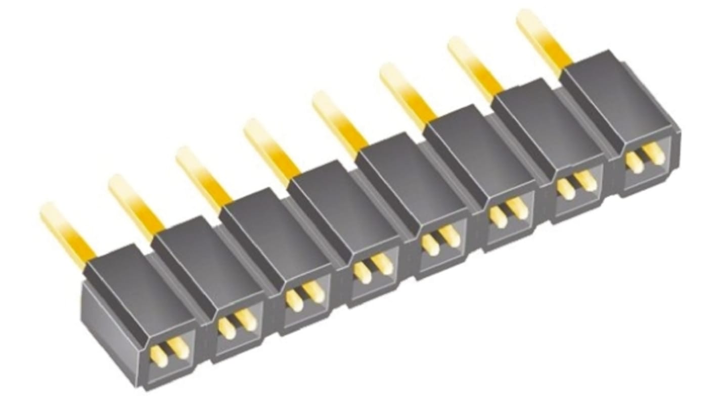 SLW-108-01-G-S | Samtec SLW Series Straight Through Hole Mount PCB ...