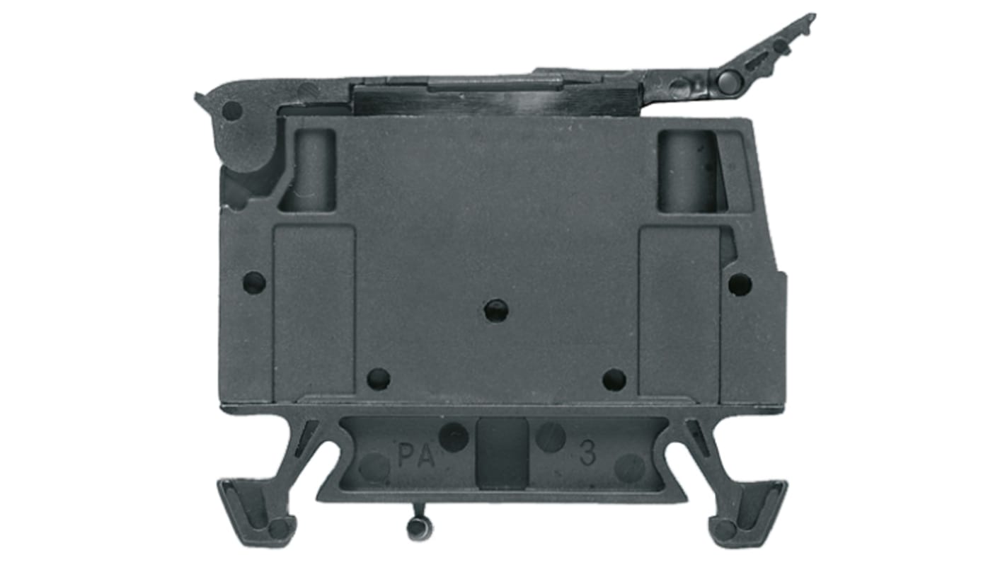 1886590000 | Weidmuller Black W Fused DIN Rail Terminal, Single level ...