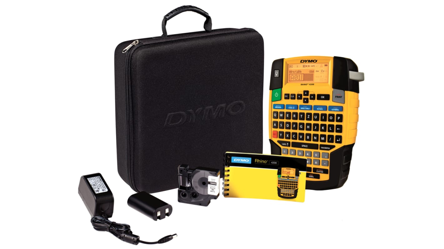 1852998 | Dymo Rhino 4200 Handheld Label Printer, 19mm Max Label Width ...