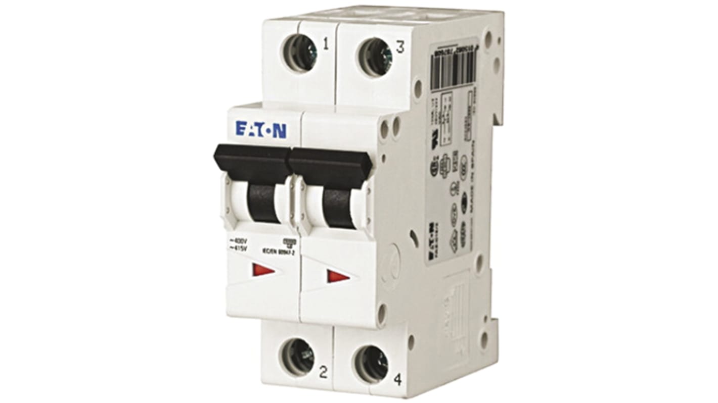 239085 FAZ6-B6/2 | Eaton xEffect MCB, 2P, 6A Curve B, 230 → 400V AC, 6 kA Breaking Capacity | RS