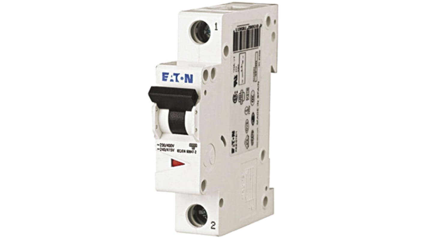 239030 FAZ6-C1/1 | Eaton xEffect MCB, 1P, 1A Curve C, 230 → 400V AC, 6 kA Breaking Capacity | RS