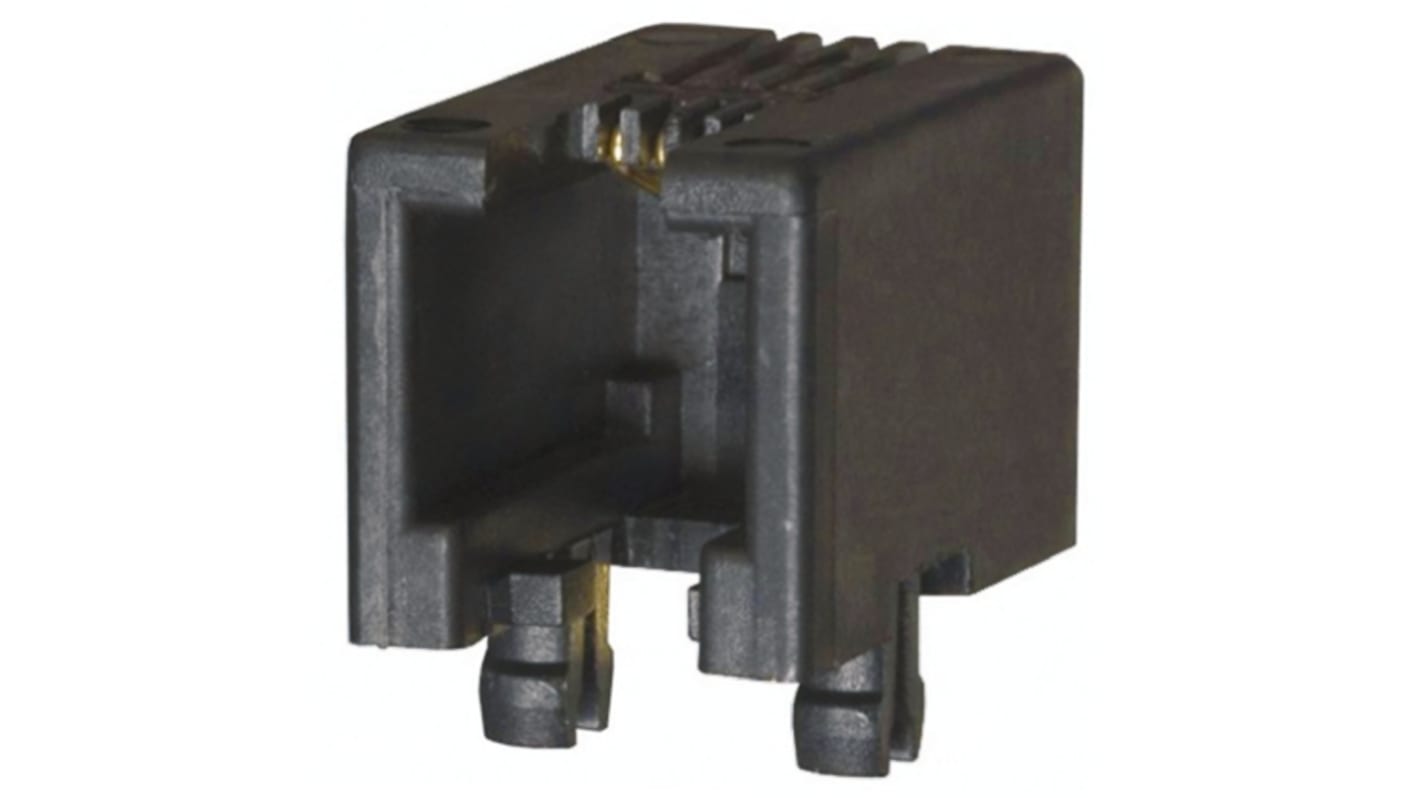 Amphenol ICC RJ45 モジュラーコネクタ, メス, RJ45コネクタ, スルーホール実装, Cat3, 87180-044LF | RS