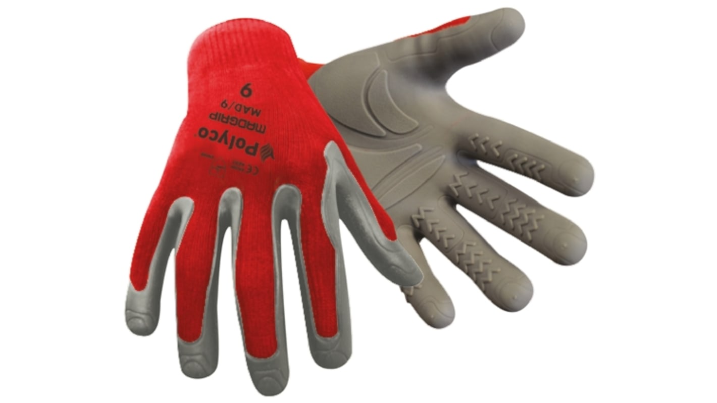 MAD/8 | BM Polyco Grey Nylon General Purpose Gloves, Size 8, Medium ...