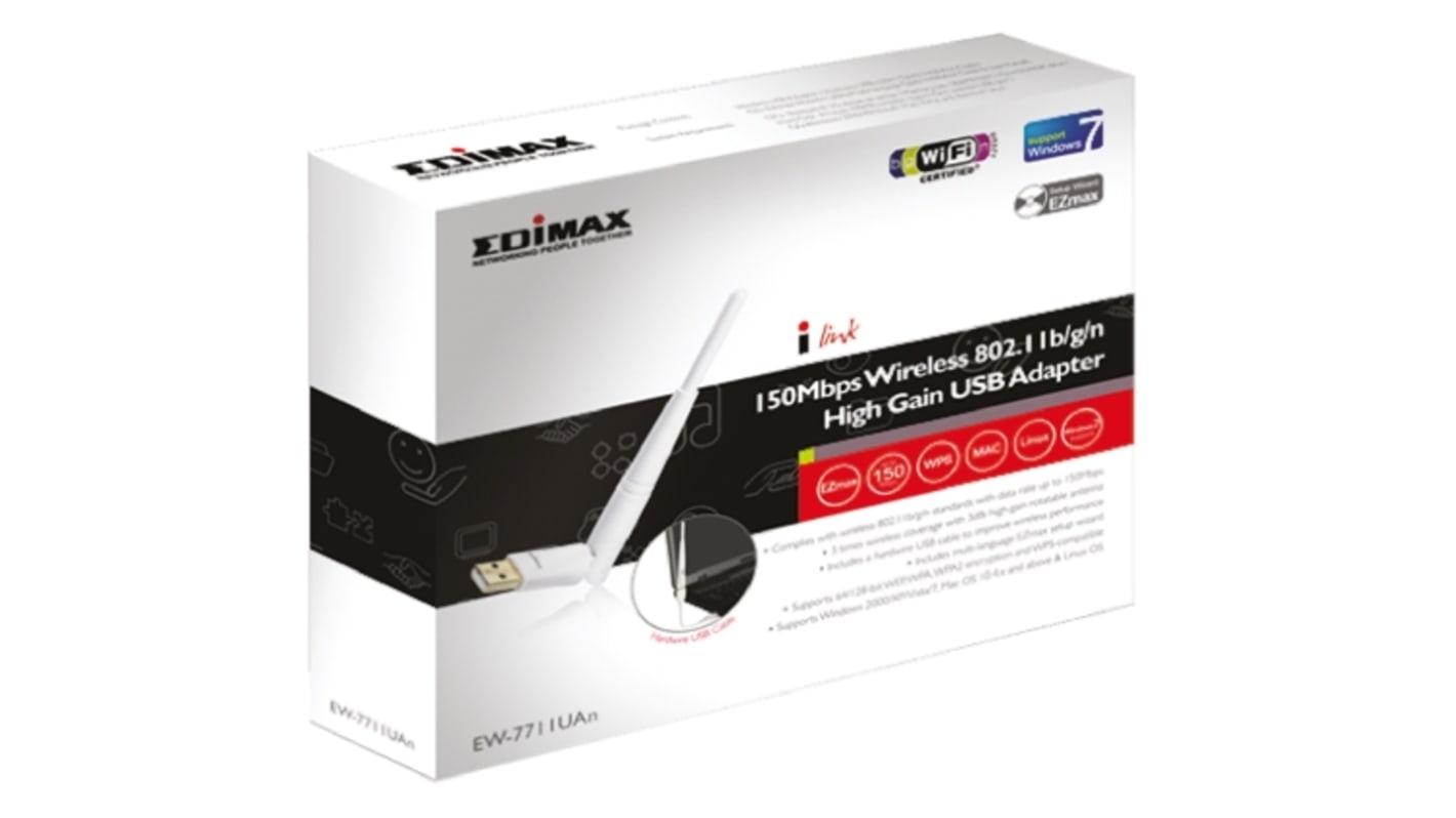 EW-7711UAN | Edimax N150 WiFi USB 2.0 Wireless Adapter | RS