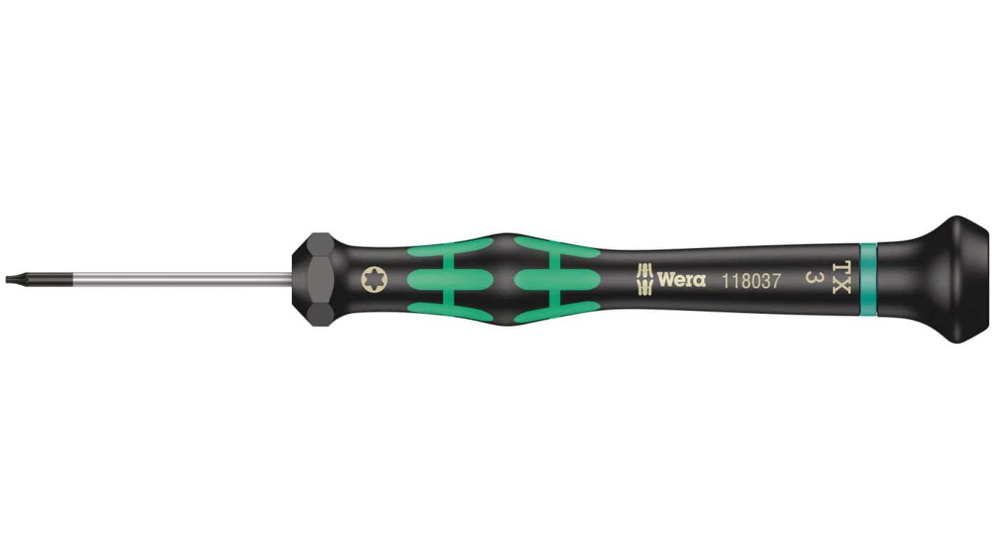 05118037001 | Wera Torx Precision Screwdriver, T3 Tip, 40 mm Blade, 137 ...