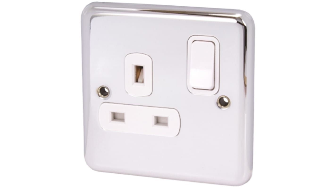 1907CH | Deta 1 Gang Plug Socket, 2 Poles, 13A, Type G - British ...