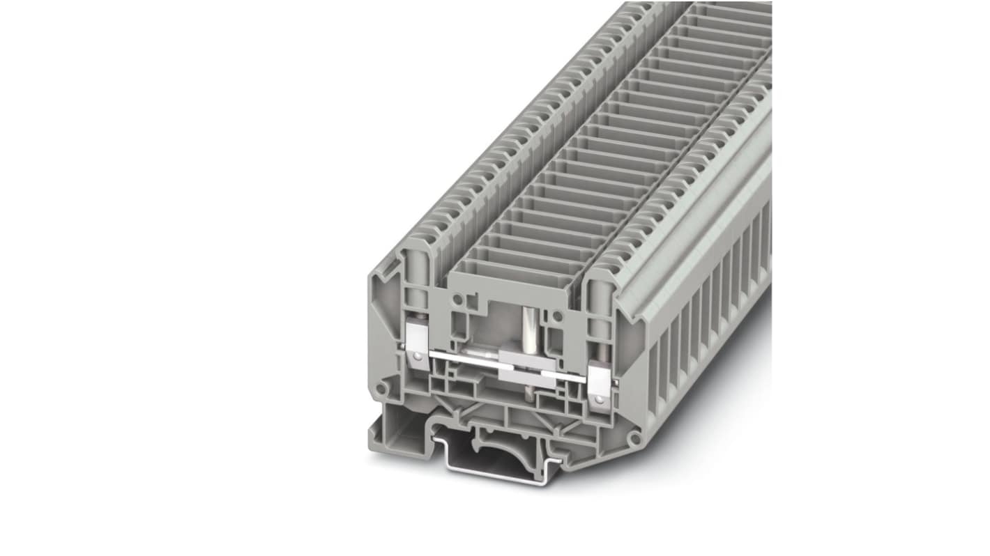 3070121 | Phoenix Contact UT 6-T-HV P/P Series Grey DIN Rail Terminal ...
