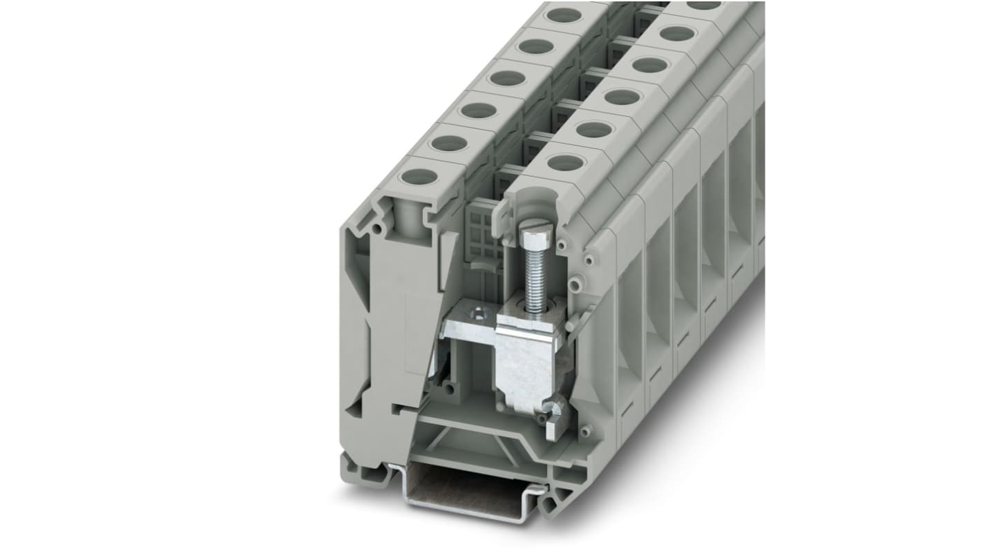 3074130 | Phoenix Contact UK 35 N Series Grey DIN Rail Terminal Block ...