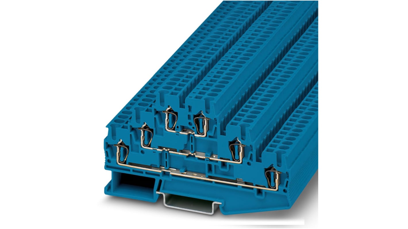 3038710 | Phoenix Contact ST 2.5-3L BU Series Blue DIN Rail Terminal ...