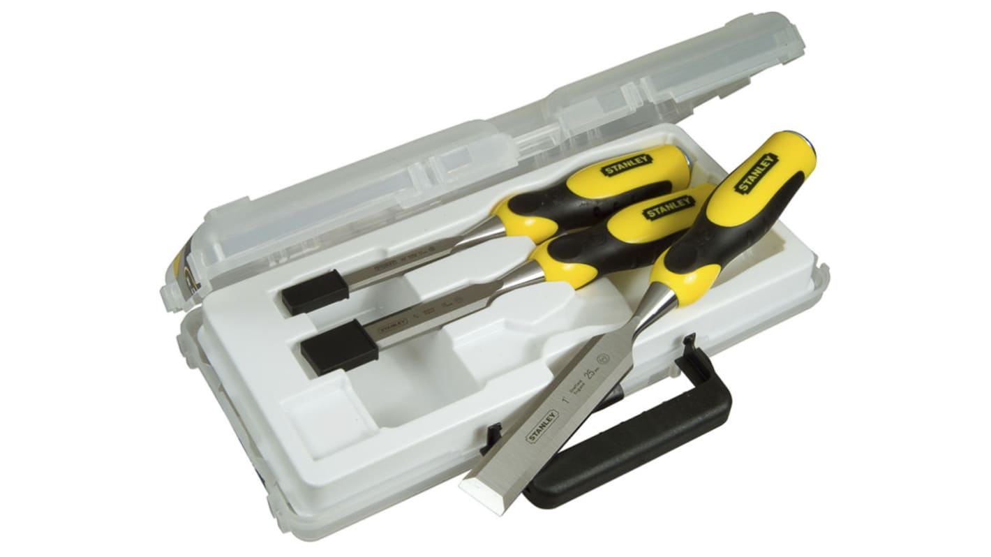 2-16-883 | Stanley 3 Piece Carbon Steel Wood Chisel Set, 12.0 mm, 18 mm ...