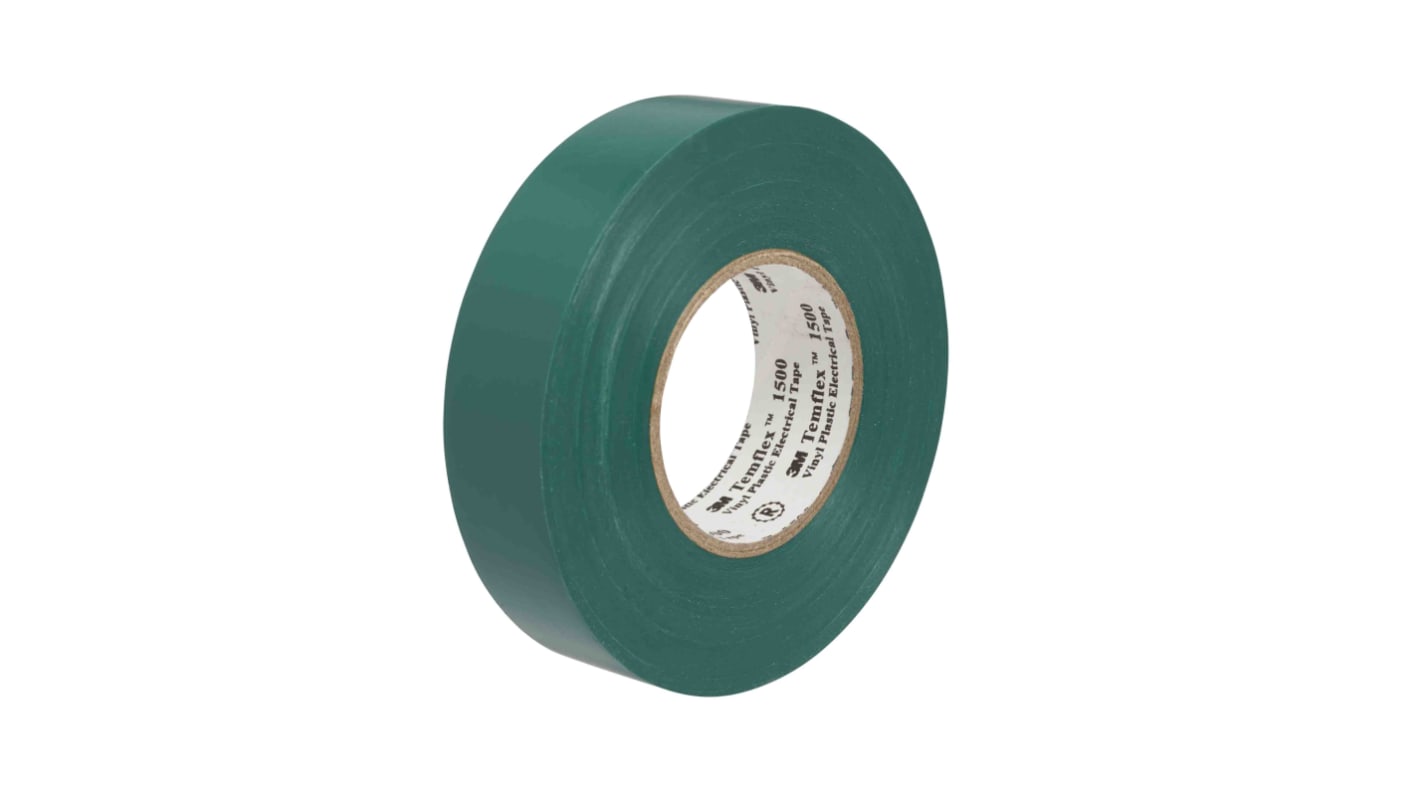 80647 | 3M Temflex 1500 Green PVC Electrical Tape, 19mm x 20m | RS