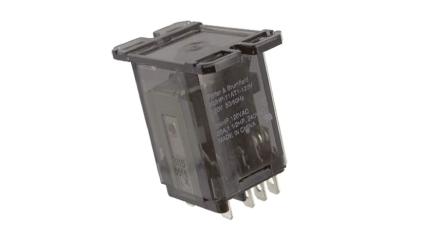 KUHP-11AT1-120 6-1393114-5 | TE Connectivity Panel Mount Non-Latching Relay, 120V Coil, 20A ...
