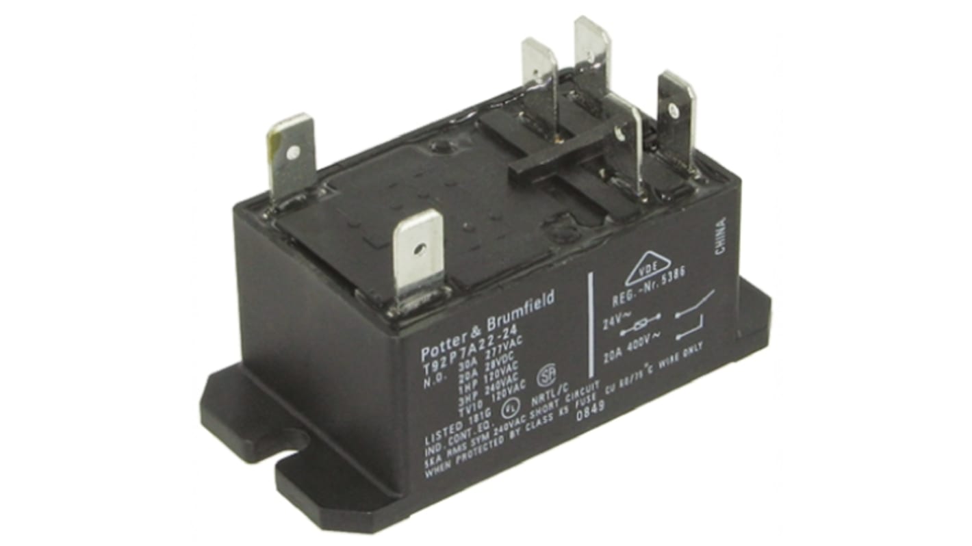 T92P7A22-24 6-1393211-0 | Relé de potencia sin enclavamiento TE ...