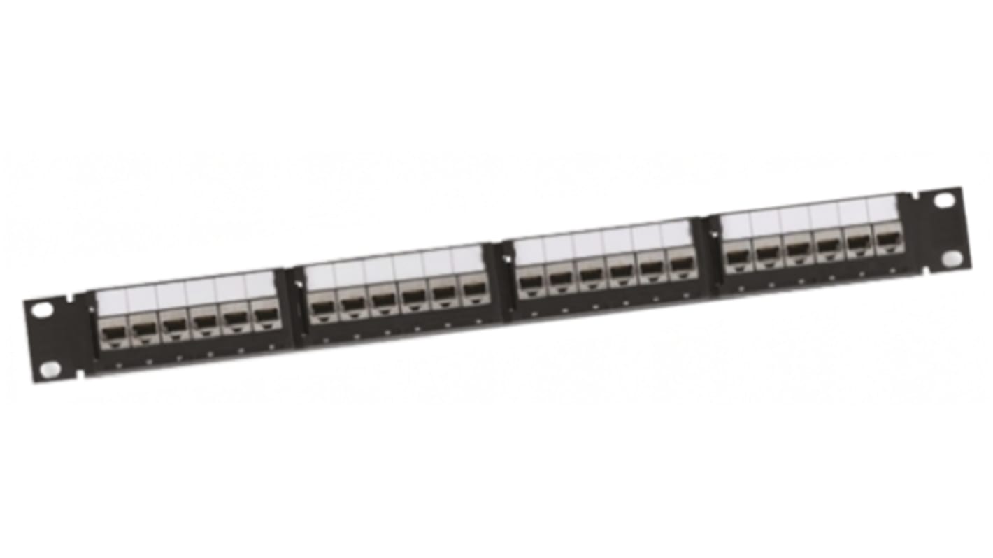 1375014-2 | RJ45 24 Port Patch Panel, 1U Rack Height | RS