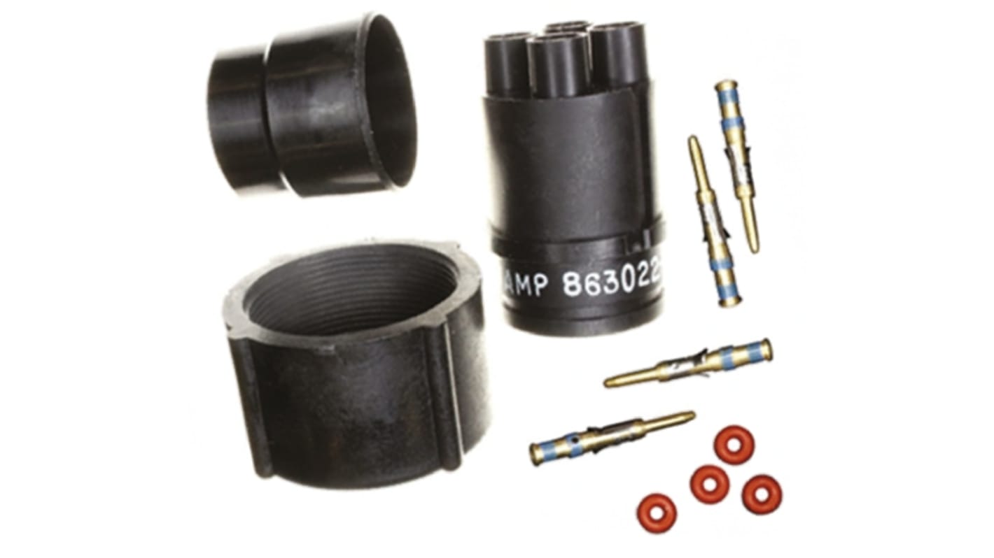 863022-1 | TE Connectivity Connector, 4 Contacts, In-line, Plug, Male ...