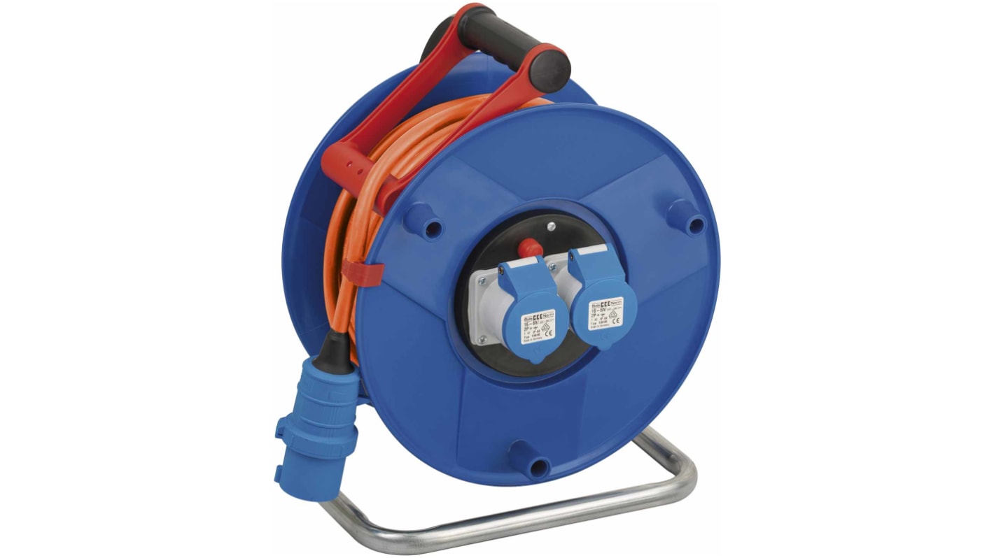 1182760100 | brennenstuhl 25m 2 Socket BS4343/EN60309 230V-16A Cable ...