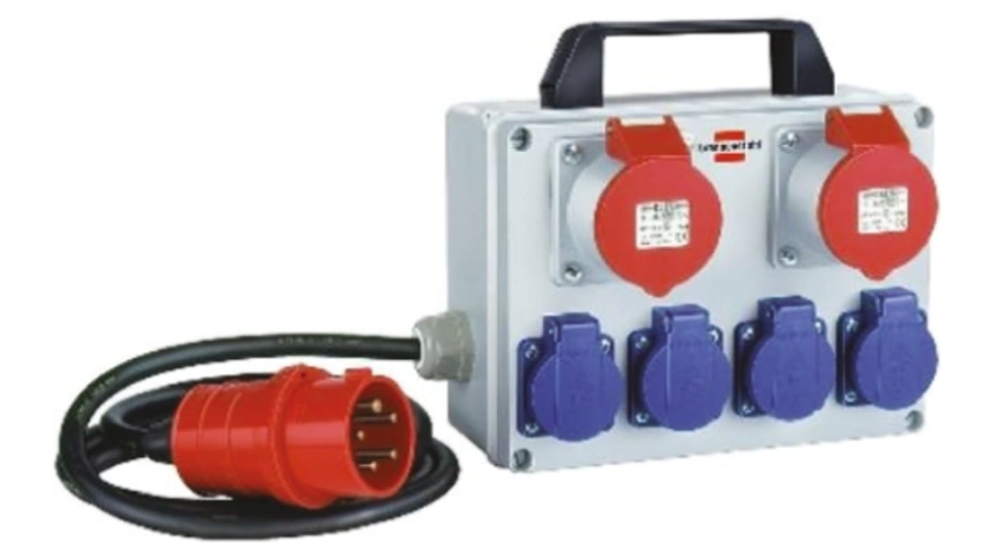 1653654 | brennenstuhl 2m 2 + 4 Socket Type E - French Extension Lead ...