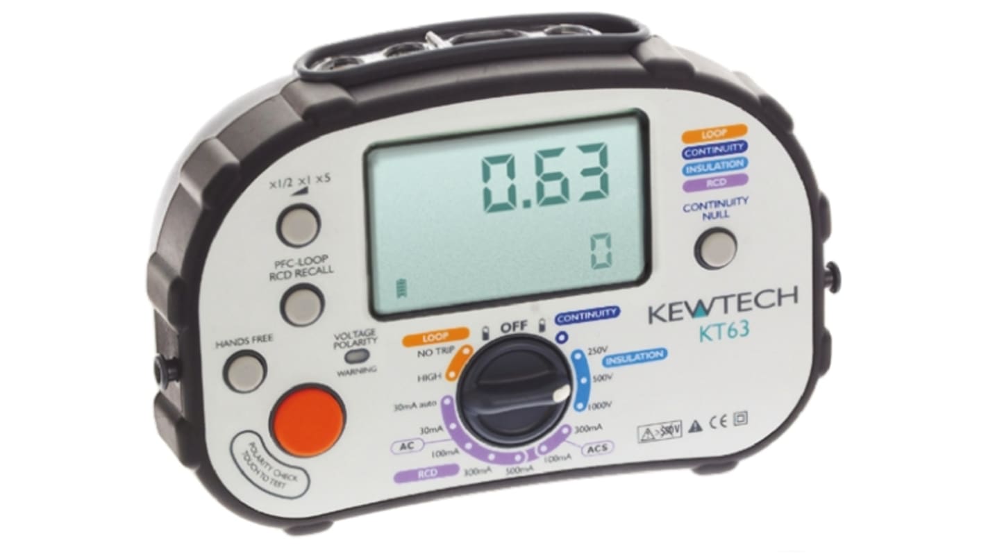 Kewtech Corporation KT63 Electrical Tester, 1000V dc | RS