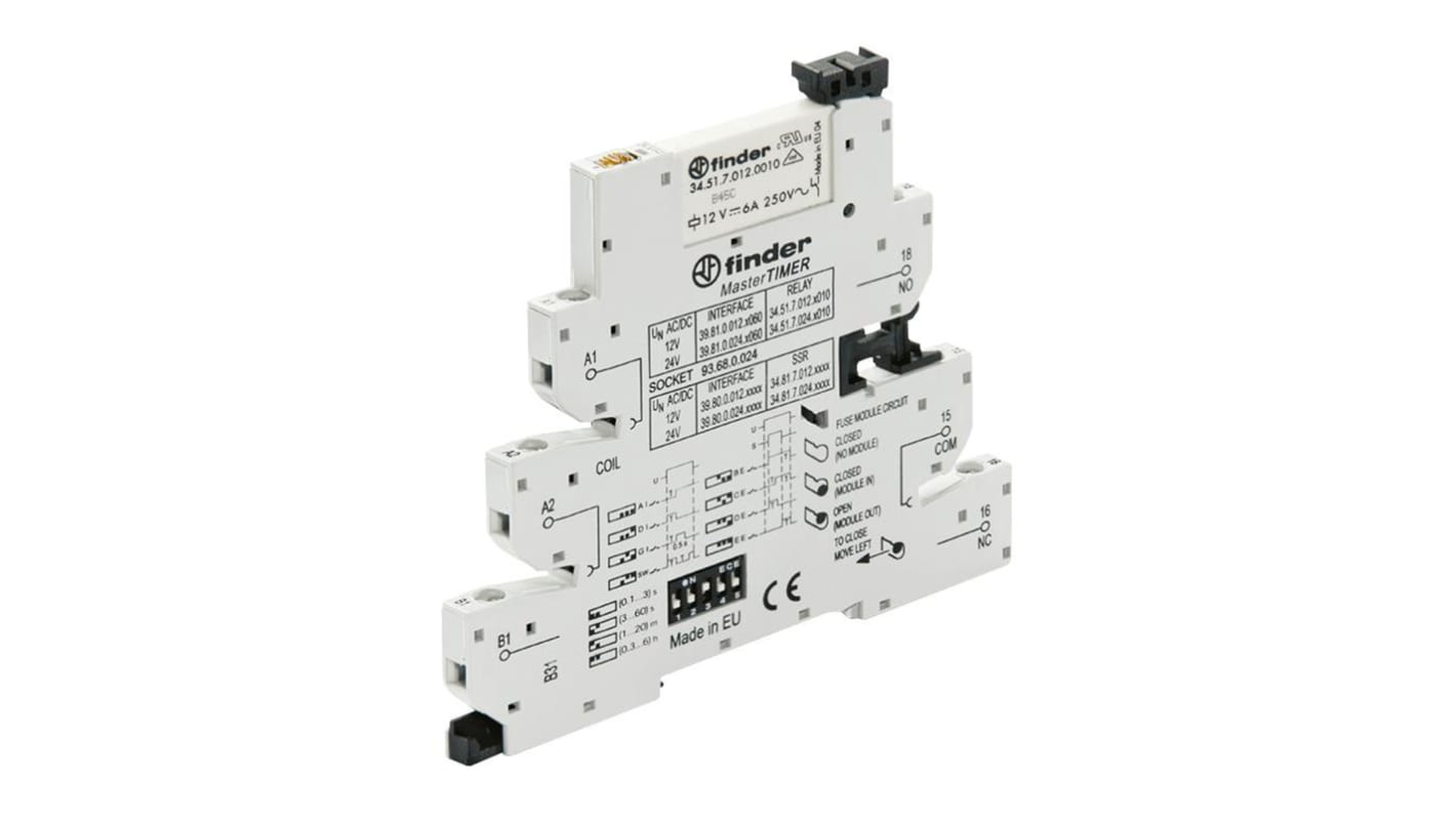 39.81.0.024.0060 | Finder 39 Series Interface Relay, DIN Rail Mount ...